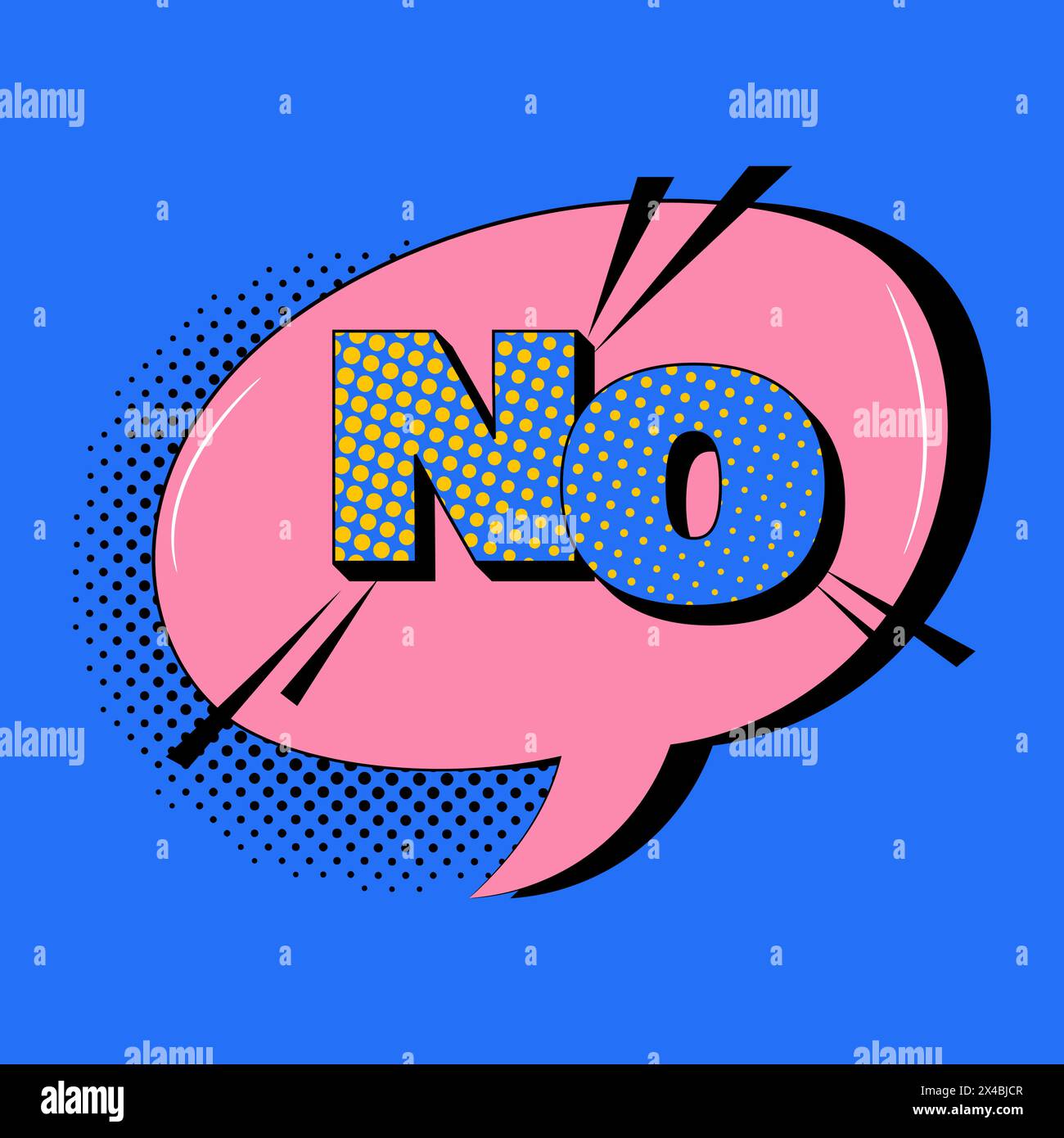 HO comic book bubble in trendy pop art style. Bright cartoon message Stock Vector Image & Art ...