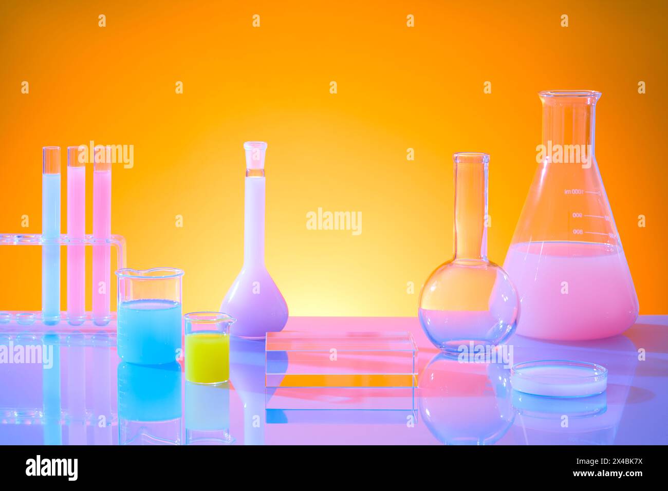 Dermatology science laboratory. Background for display place with empty ...