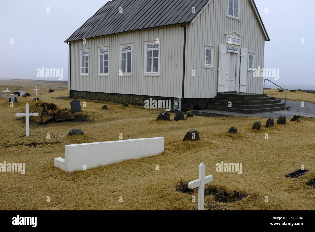Iceland selvogur strandarkirkja church hi-res stock photography and ...
