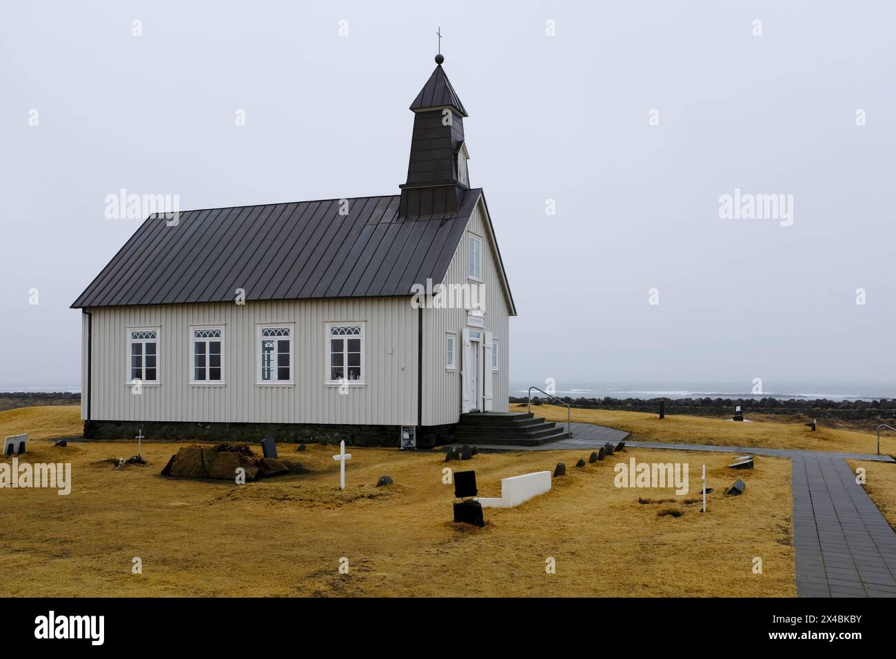 Iceland selvogur strandarkirkja church hi-res stock photography and ...