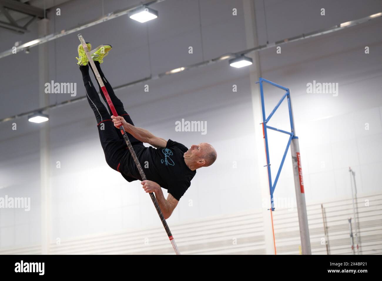 Former Swedish alpine star Ingemar Stenmark practices pole vaulting ...