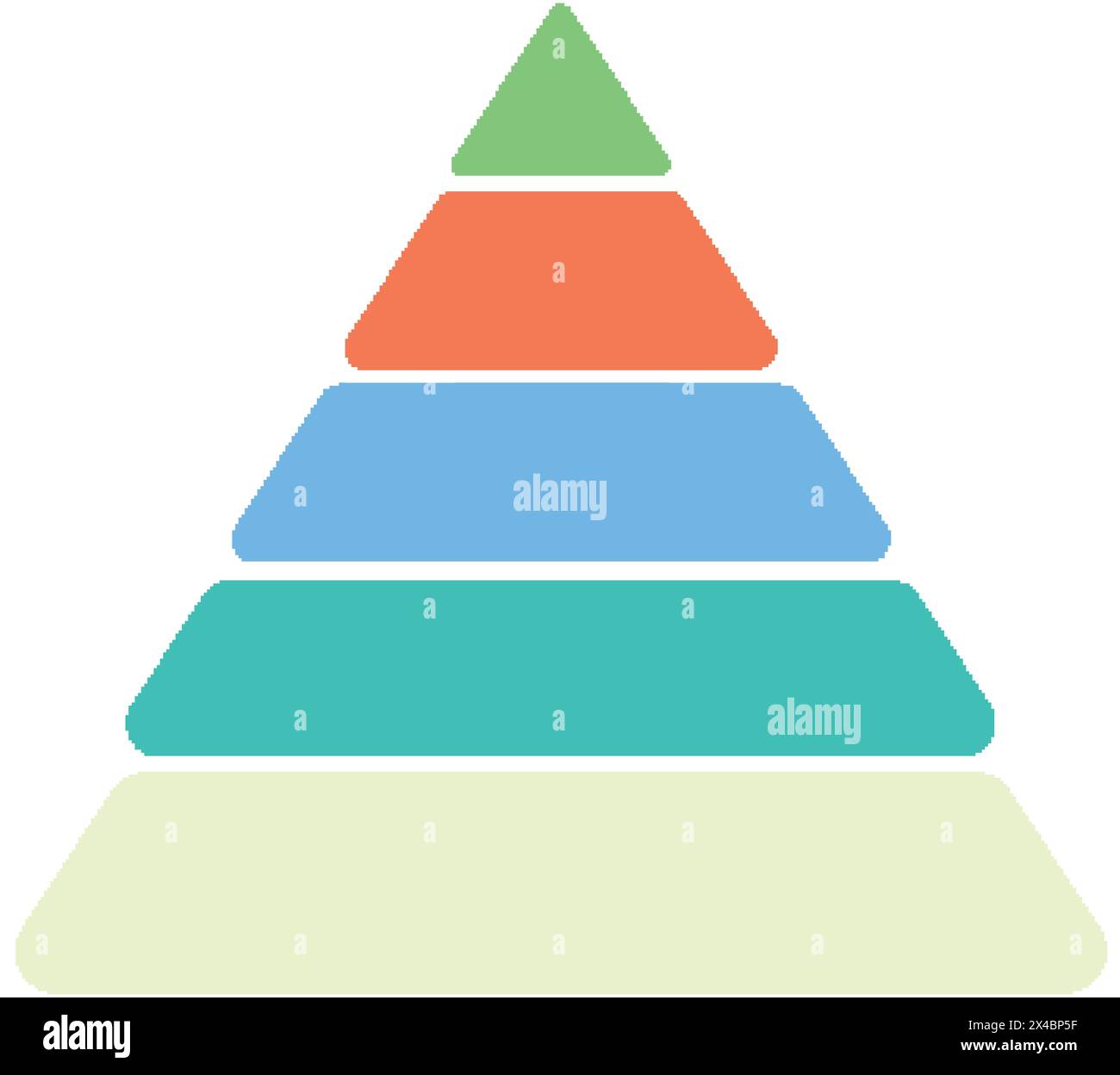 Simple vector illustration of stacked colorful shapes Stock Vector ...
