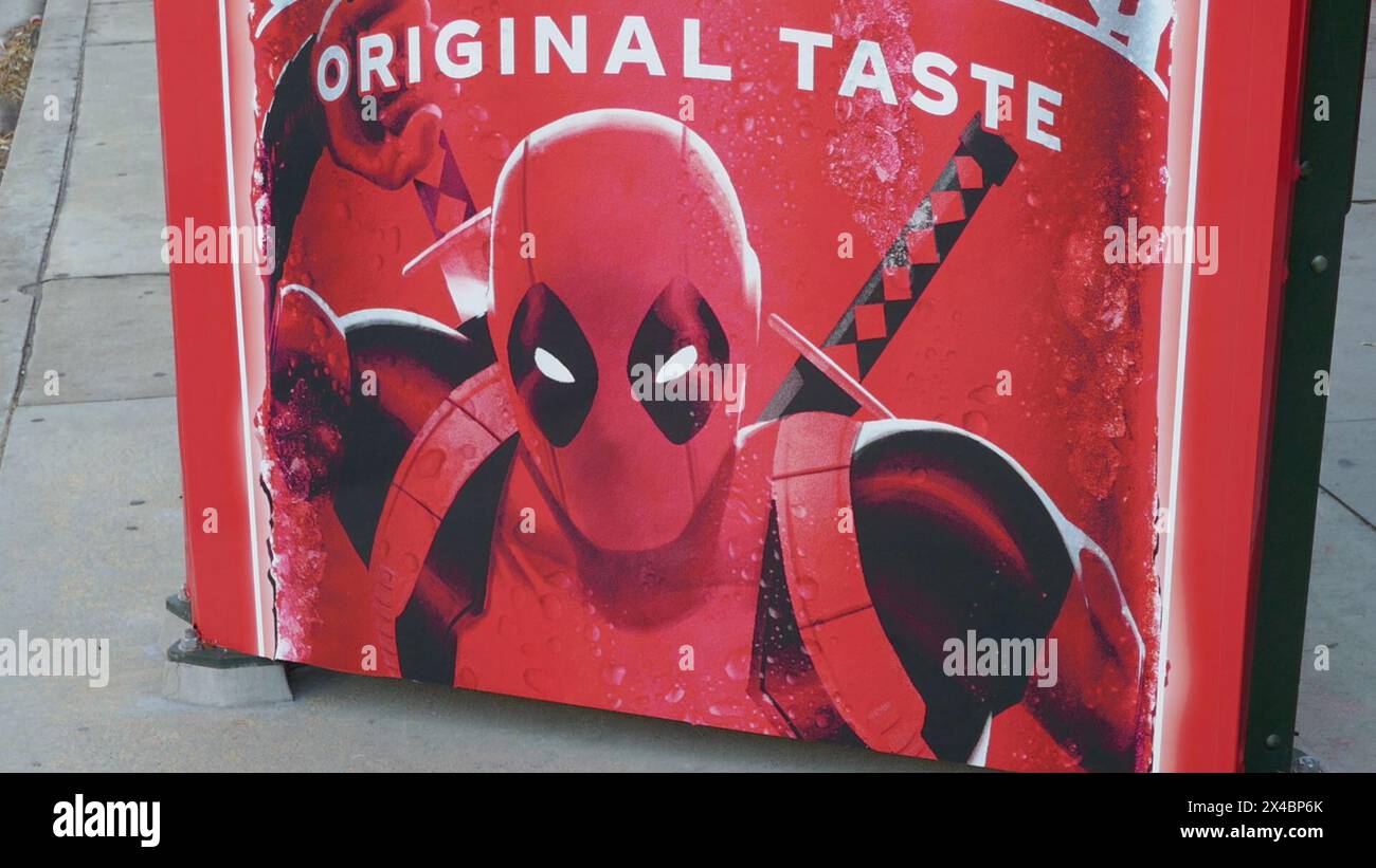 Los Angeles, California, USA 30th April 2024 Marvel Coca Cola Billboard ...