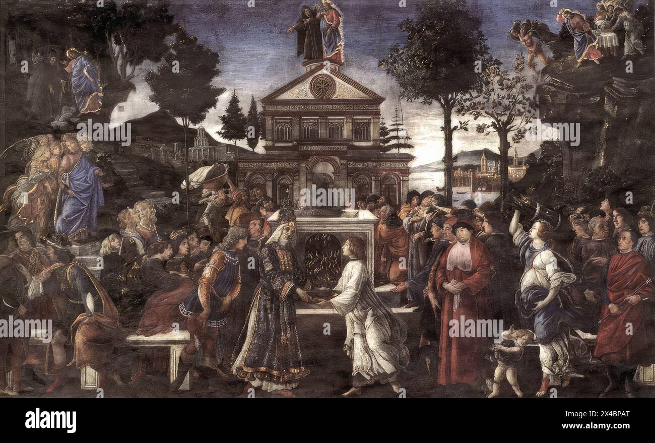 BOTTICELLI, Sandro (b. 1445, Firenze, d. 1510, Firenze) The Temptation ...
