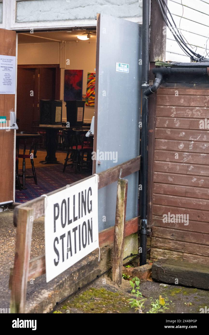 Brentwood Essex 2nd Apr 2024 Local polling station setup and opens for ...