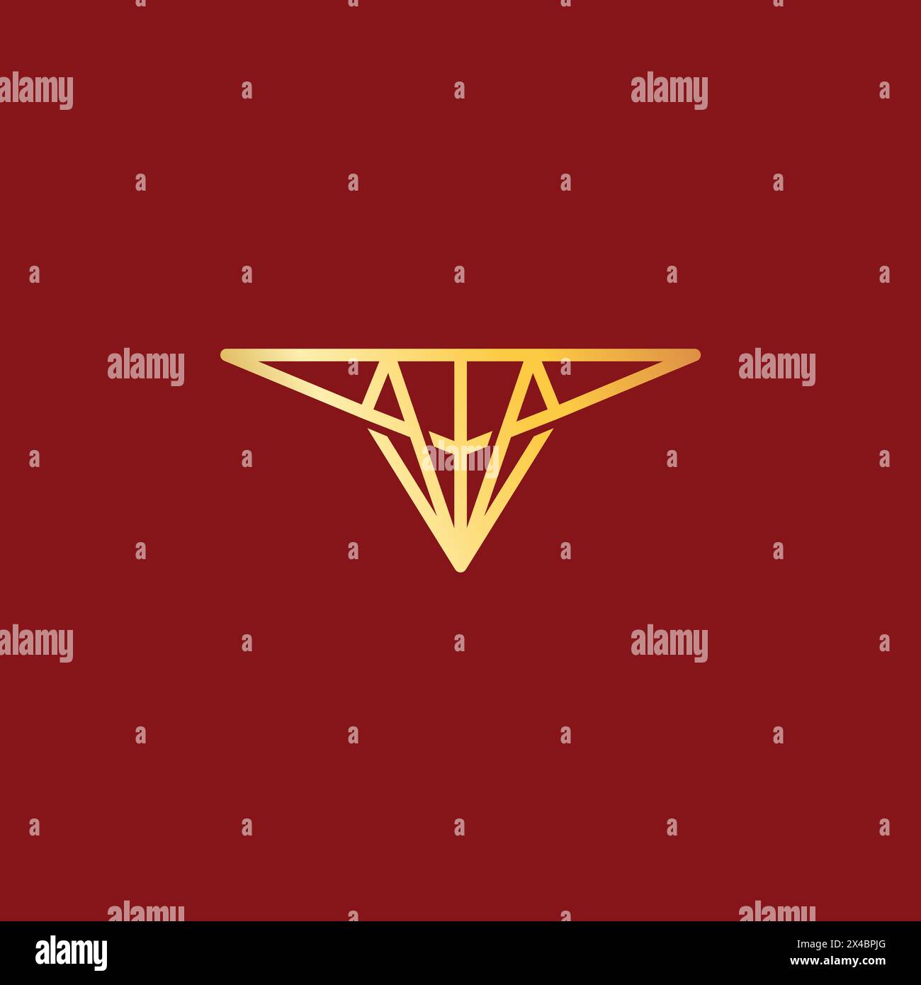 T Line Logo Exlusive with gold color. Letter T Icon Vector Stock Vector ...