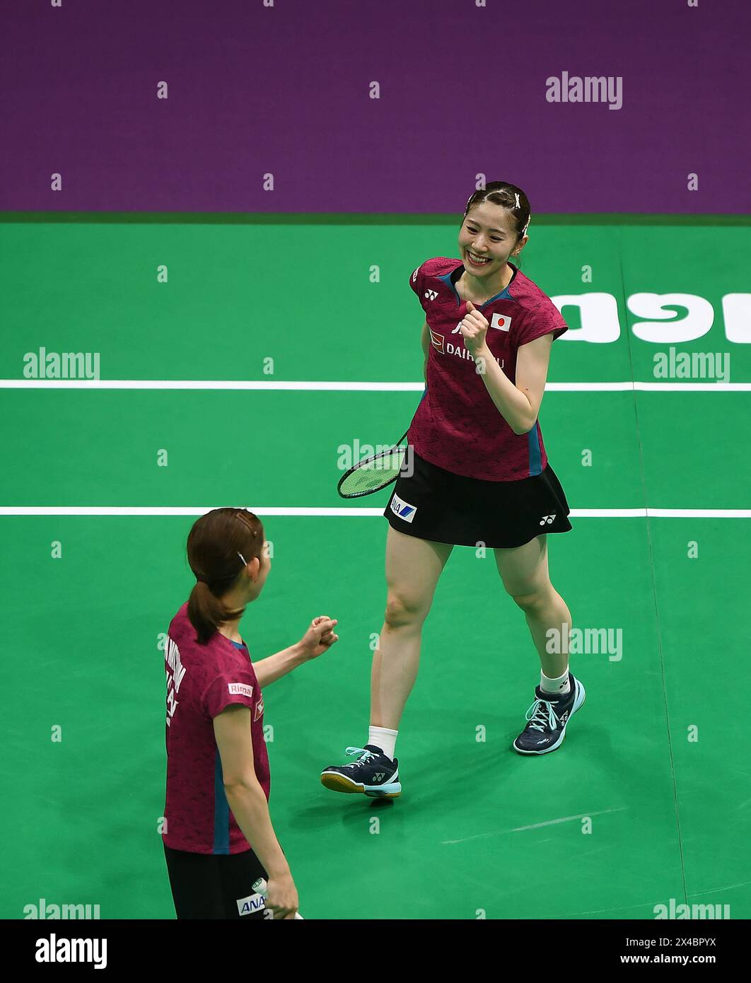 (240502) -- CHENGDU, May 2, 2024 (Xinhua) -- Matsuyama Nami/Shida ...