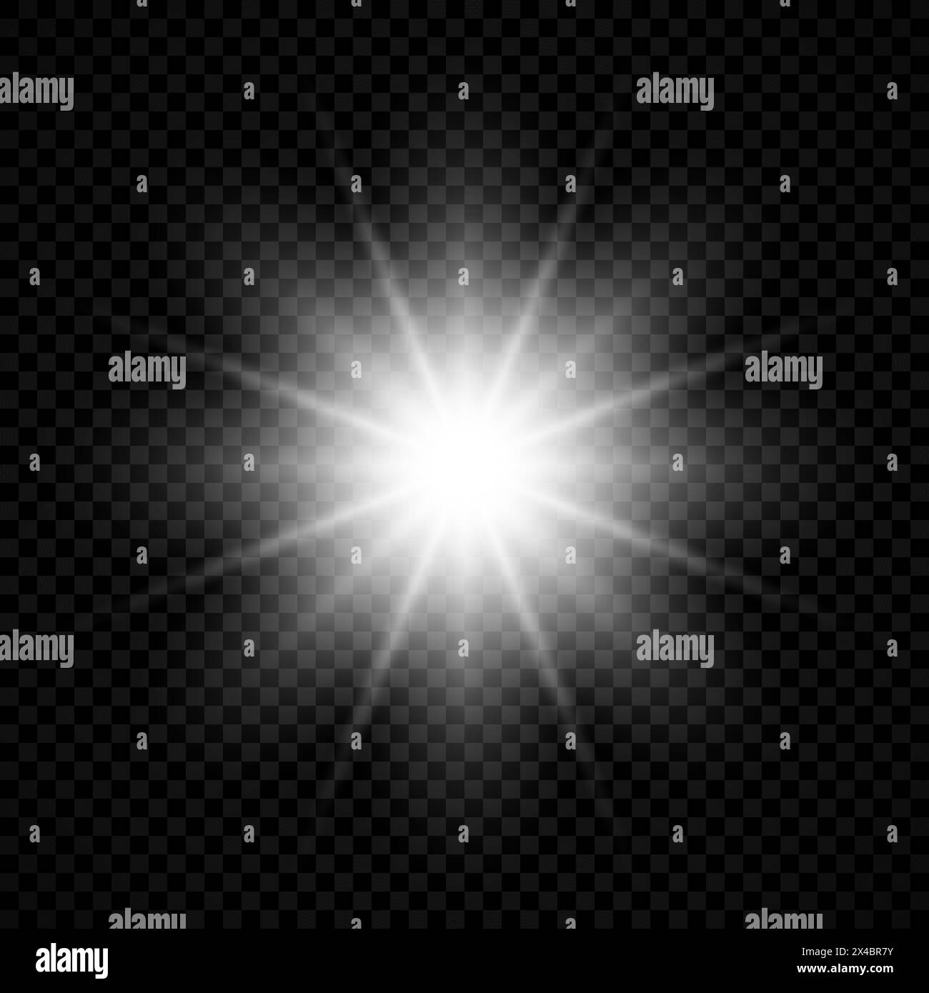 Light effect of lens flares. White glowing lights starburst effects with sparkles on a ...