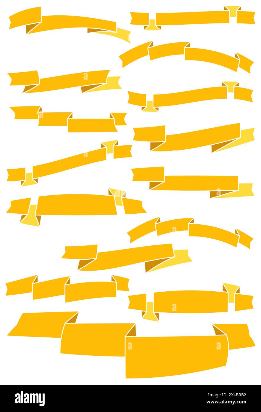 Yellow ribbon banners Stock Vector Images - Alamy