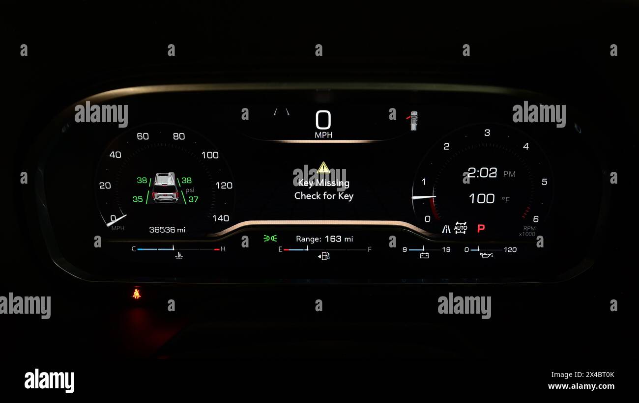 Instrument Binnacle of a 2023 GMC Yukon XL Stock Photo - Alamy