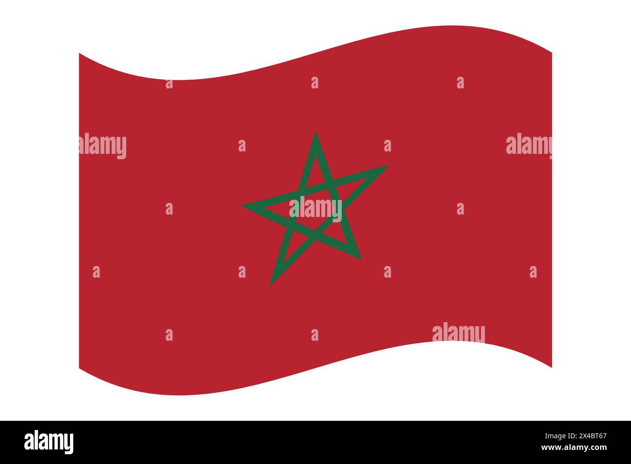 Flag of Morocco. Moroccan national symbol in official colors. Template ...