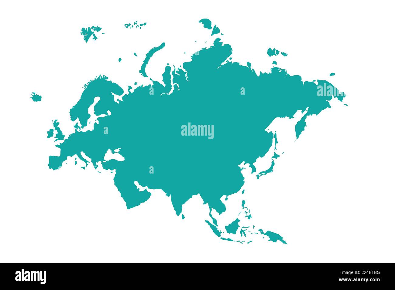 Map of Eurasia, sign silhouette. World Map Globe. Vector Illustration ...