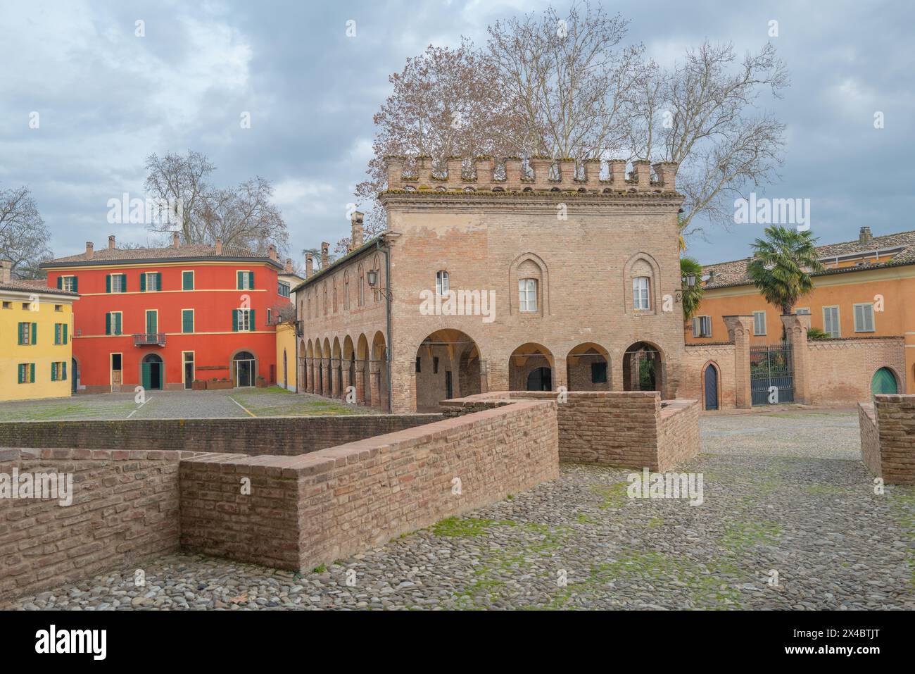 Fontanellato, Itally, the Sanvitale former ancient stables and the ...