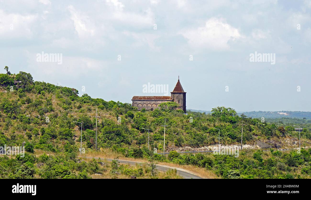 old run down church in bokor hills in cambodia Stock Photo - Alamy