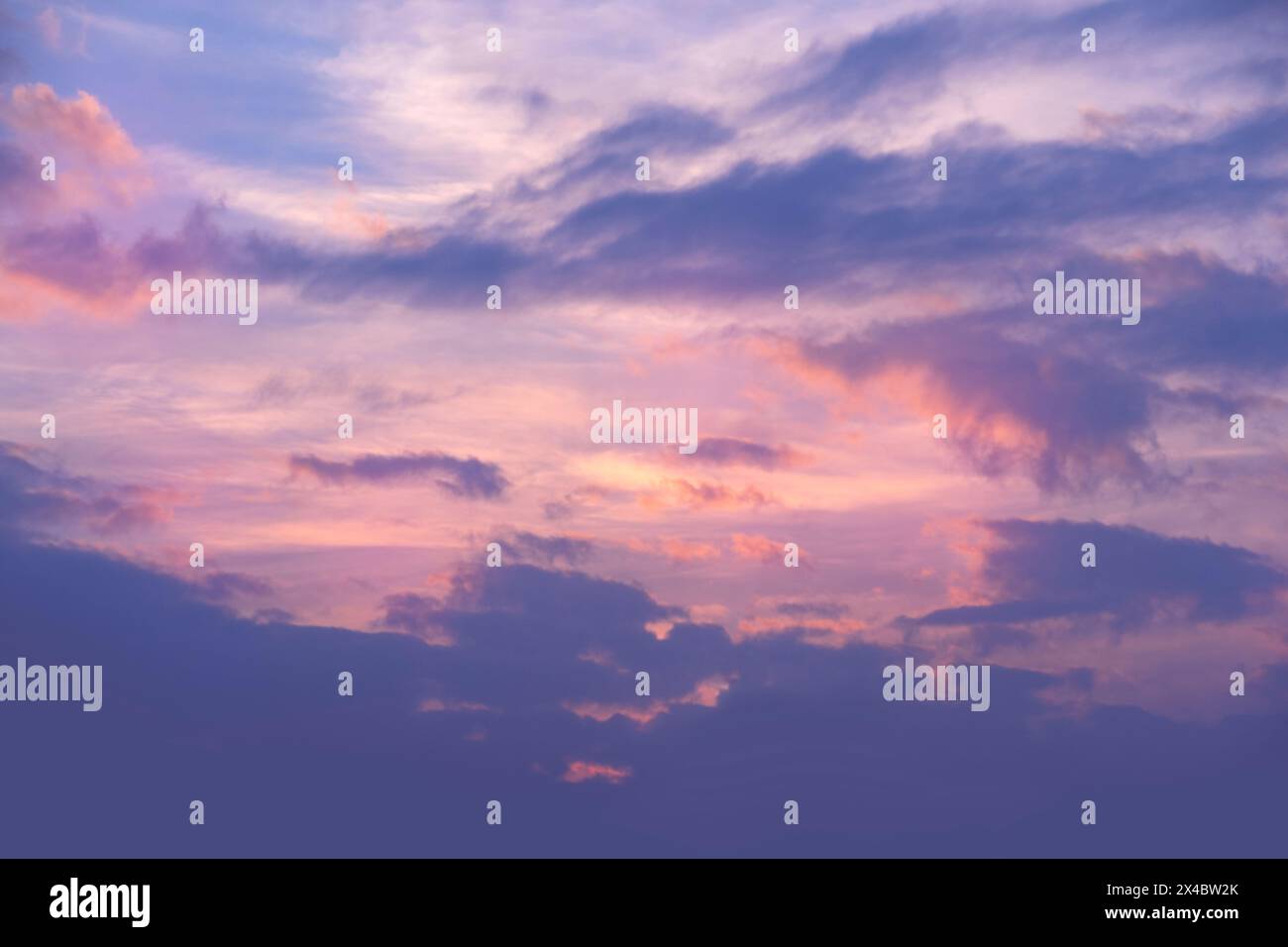 beautiful sunset, pink and purple sky with gradients, dark clouds ...