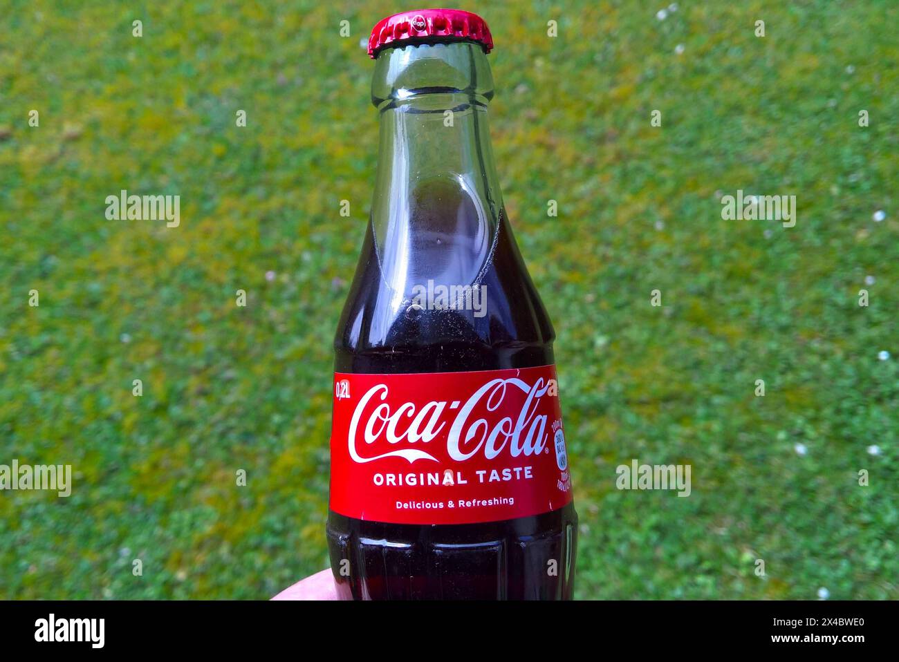 Coca-Cola Original Taste in der 0,2L Glasflasche. Koffeinhaltiges ...