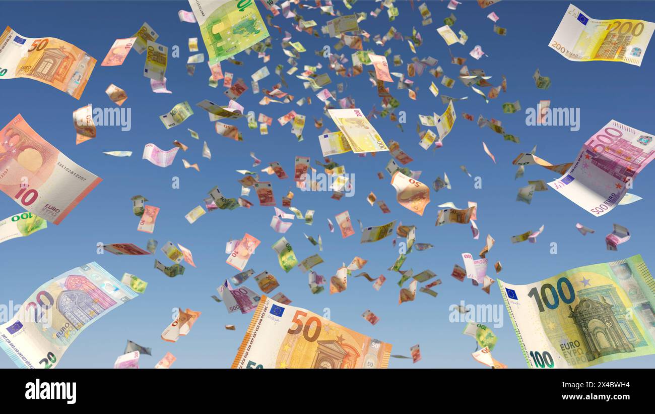 Symbolbild zum Thema Geldsegen, Lottogewinn, Reichtum usw Stock Photo ...