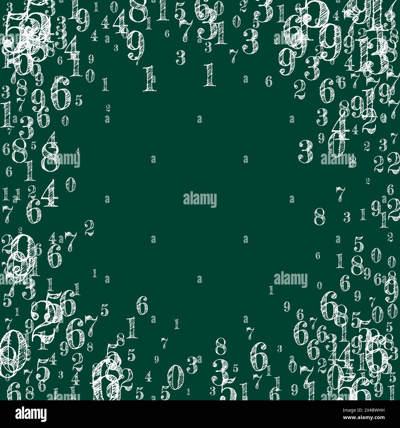 Falling numbers. Math study concept with flying digits. Back to school ...