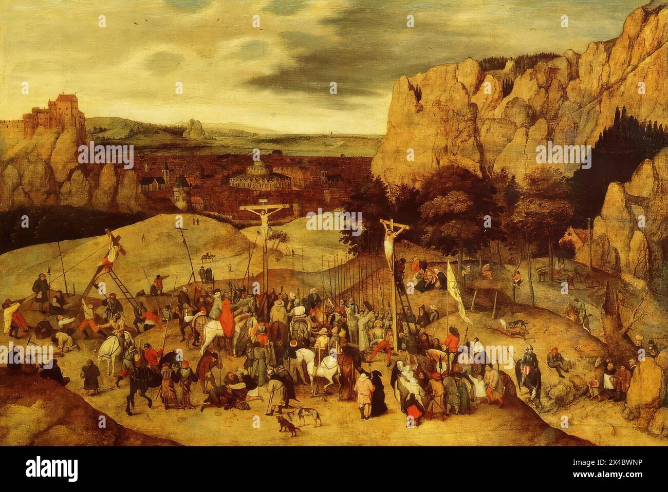 The Procession to Calvary Painting by Pieter Bruegel the Elder Stock ...