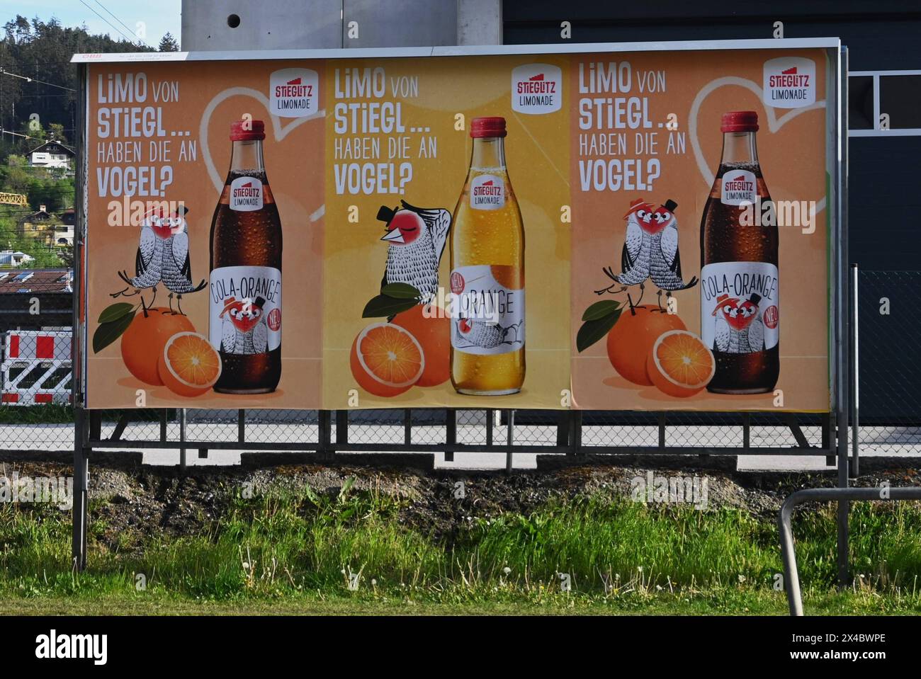 Stieglitz Limonade von Stiegl Bier aus Salzburg, Plakat-Werbung in ...