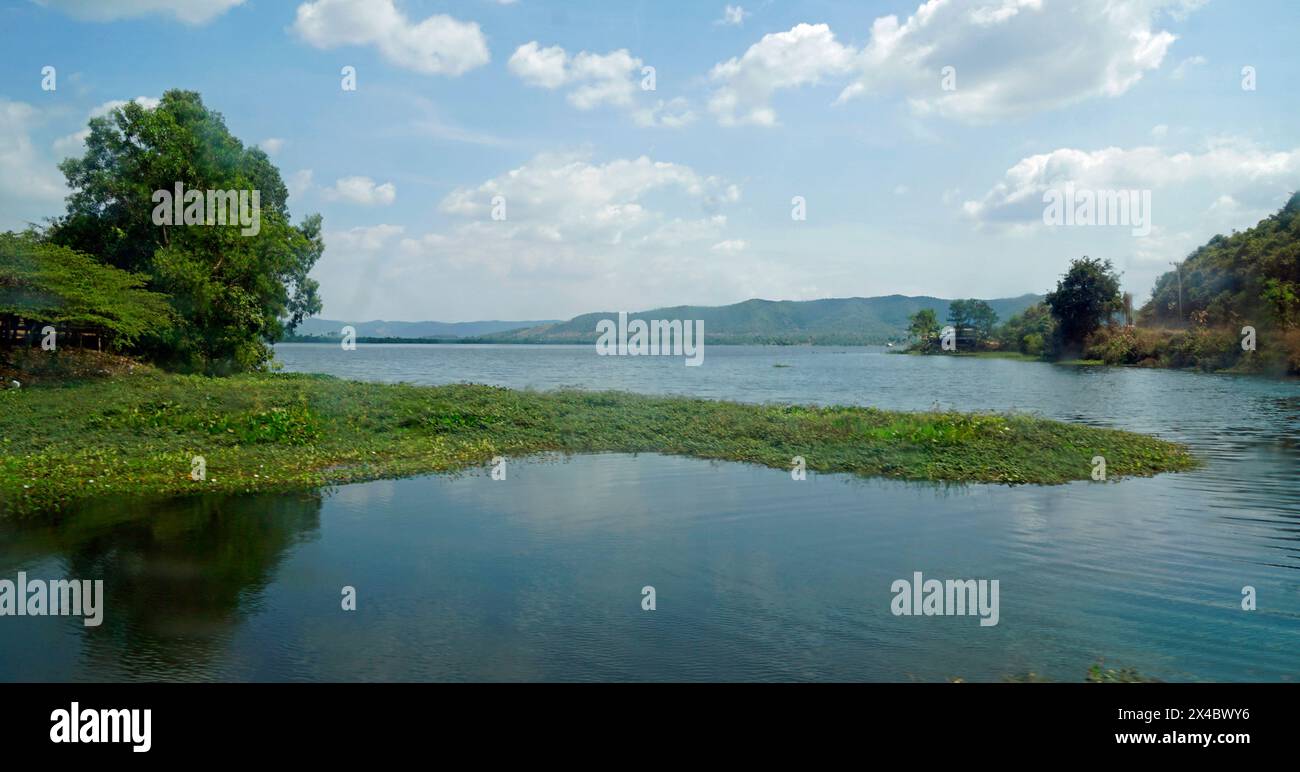 scenic river landscape in kampot kampot, landscape, nature, outsin ...