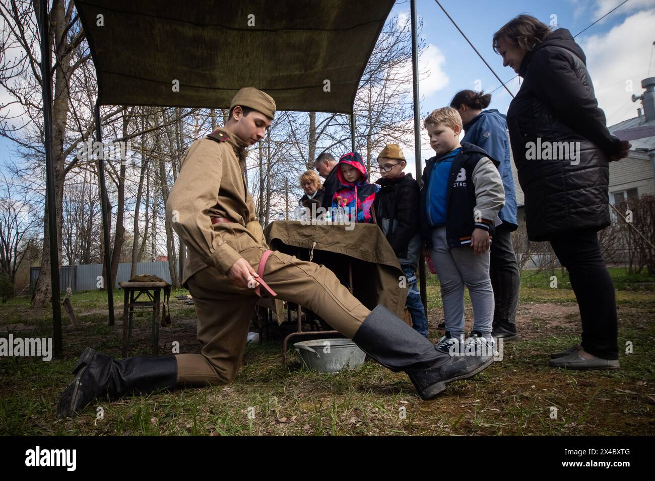 St. Petersburg, Russia. 01st May, 2024. An instructor dressed in a ...