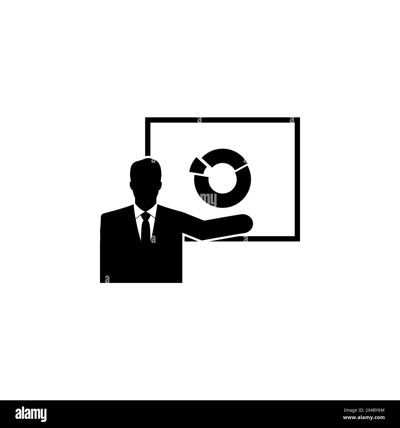 Financial Presentation flat vector icon. Simple solid symbol isolated ...