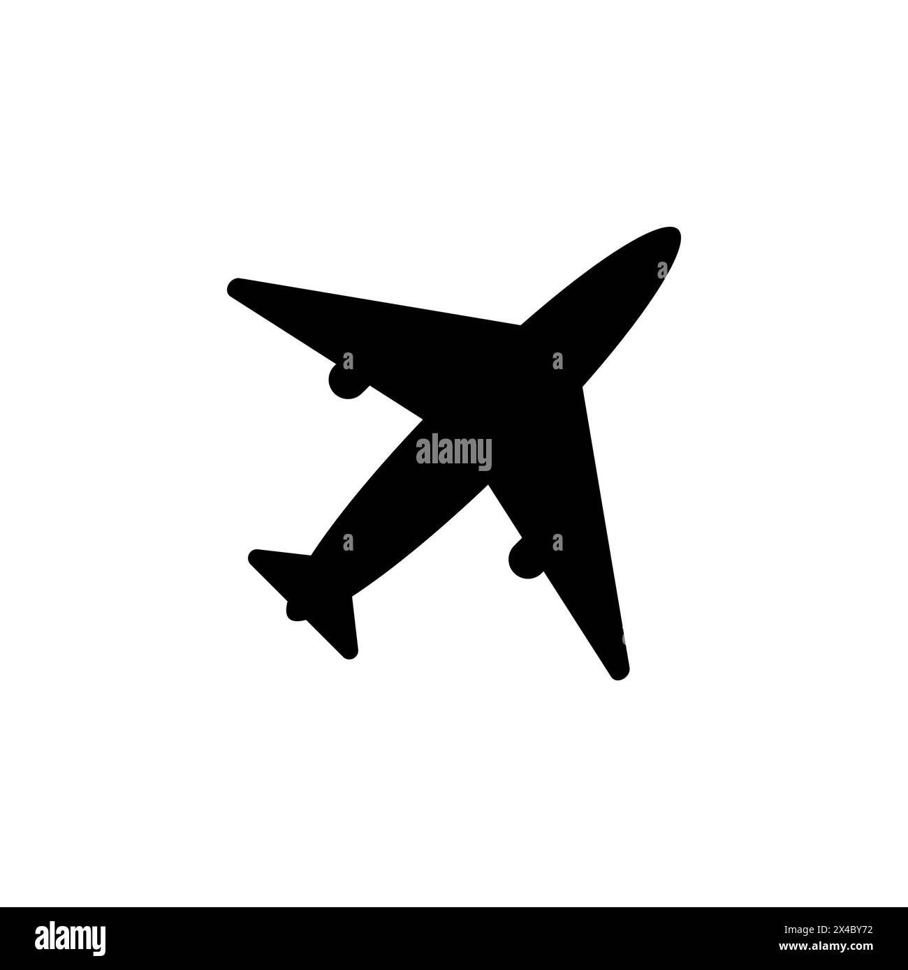 Airplane, Plane flat vector icon. Simple solid symbol isolated on white ...