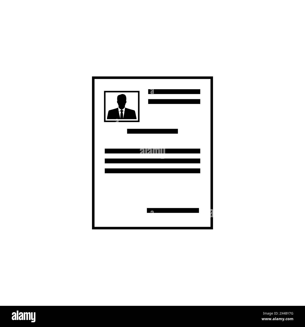 Resume CV flat vector icon. Simple solid symbol isolated on white ...