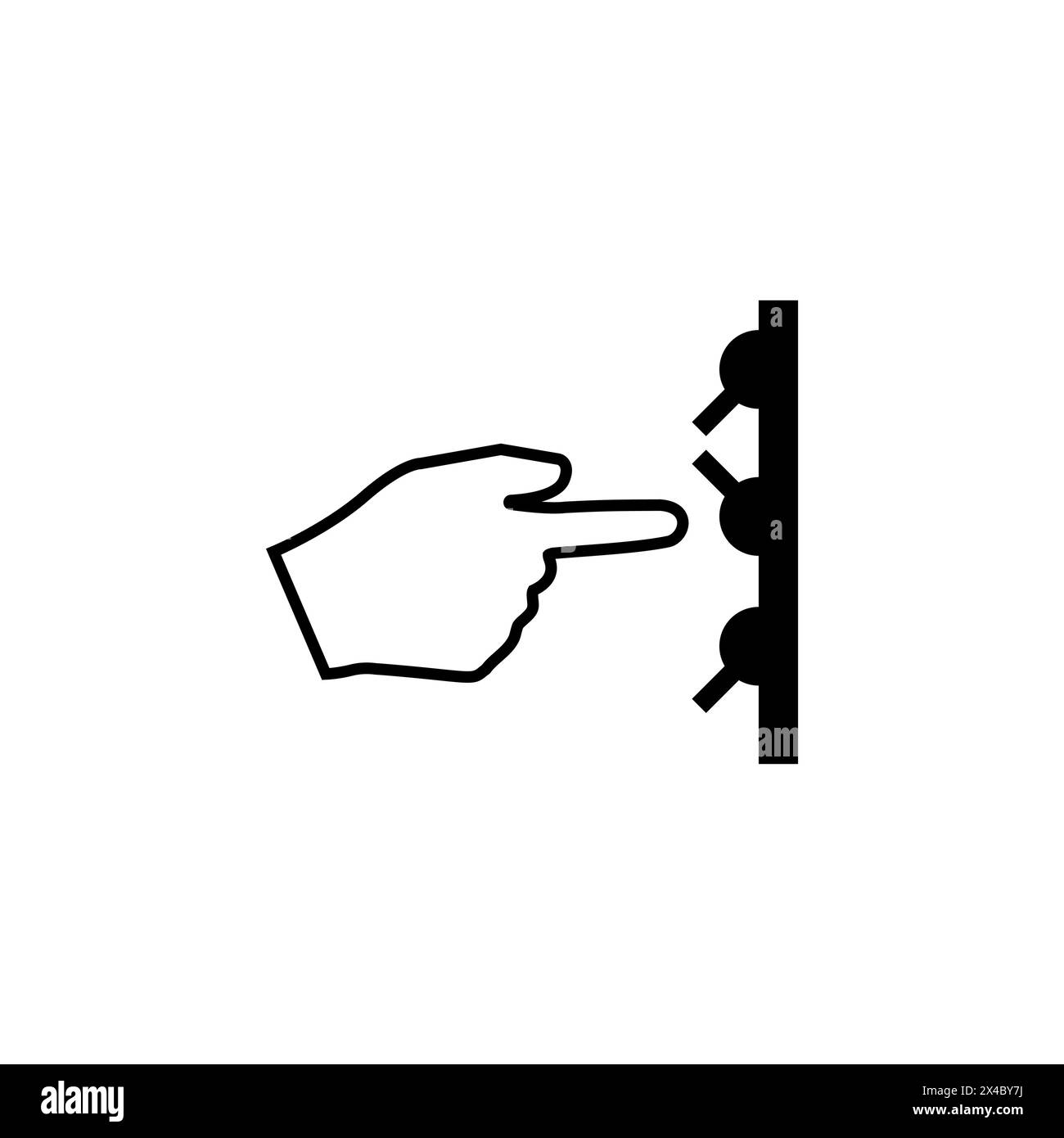 Hand Press Button flat vector icon. Simple solid symbol isolated on ... Hand Press Button flat vector icon. Simple solid symbol isolated on ...