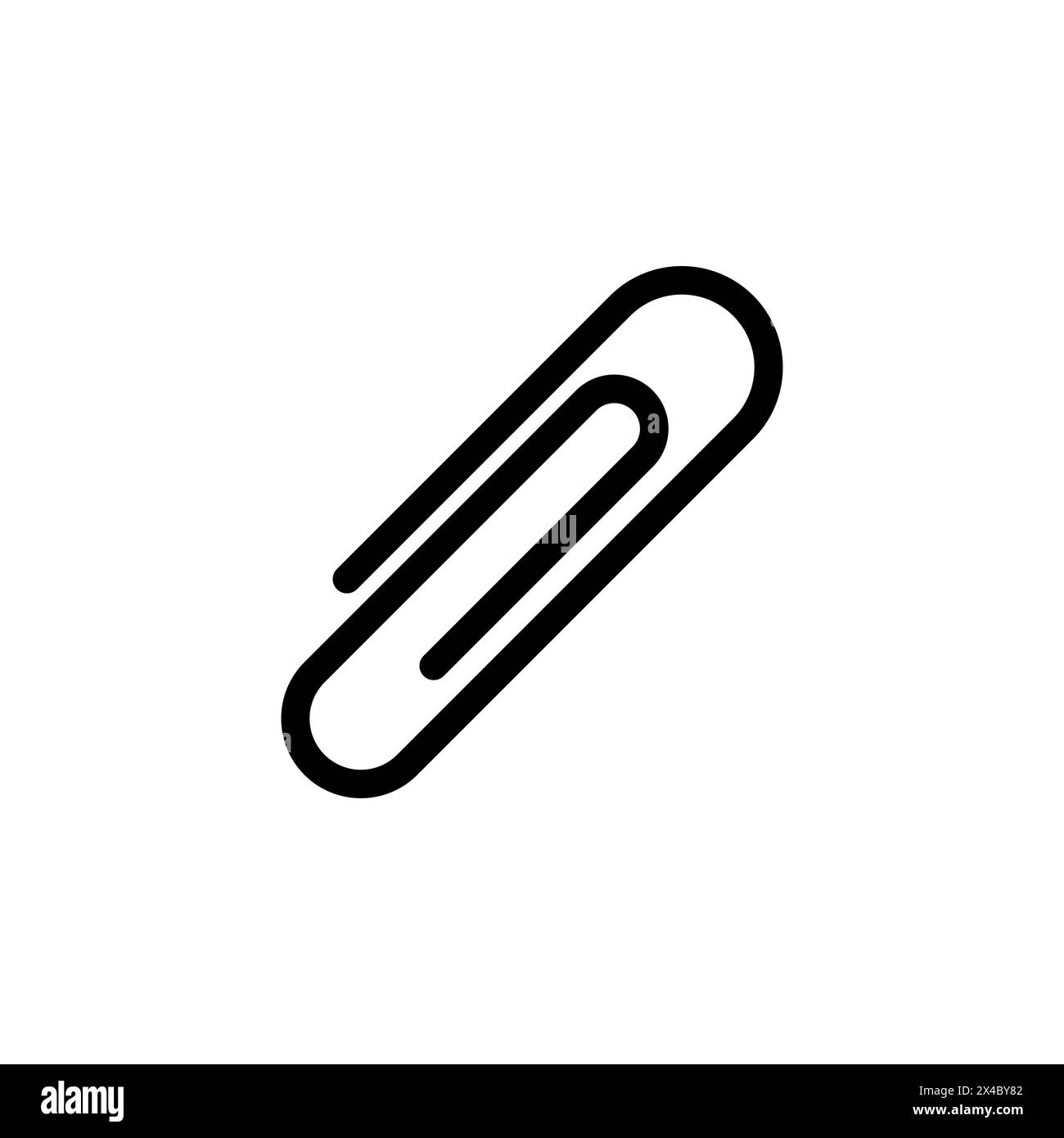 Paper Clip flat vector icon. Simple solid symbol isolated on white ...