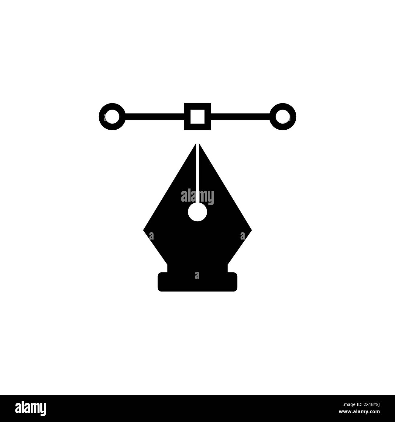 Pen Drawing flat vector icon. Simple solid symbol isolated on white background. Pen Drawing sign ...