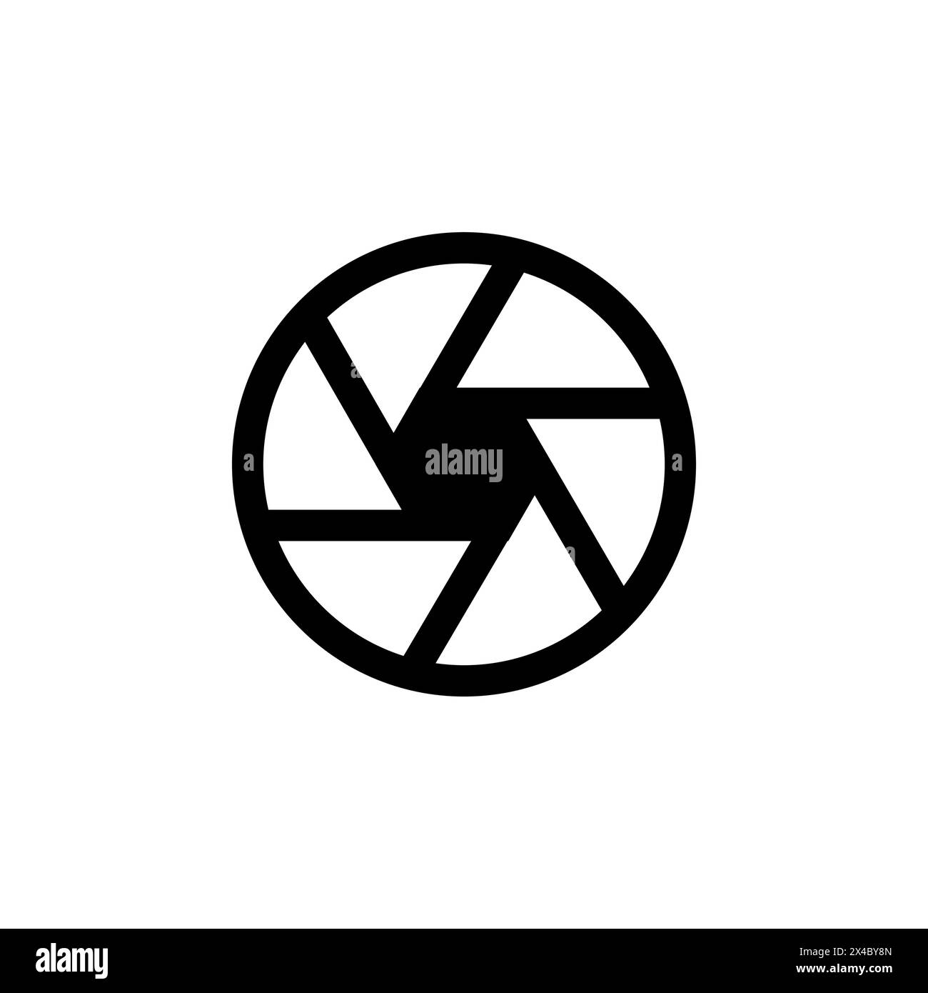 Aperture Focus flat vector icon. Simple solid symbol isolated on white background. Aperture ...