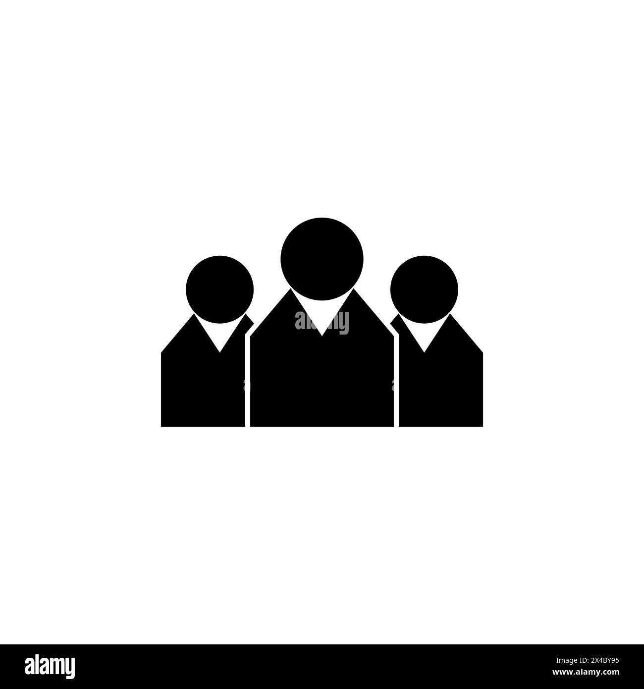 Crowd People flat vector icon. Simple solid symbol isolated on white ...