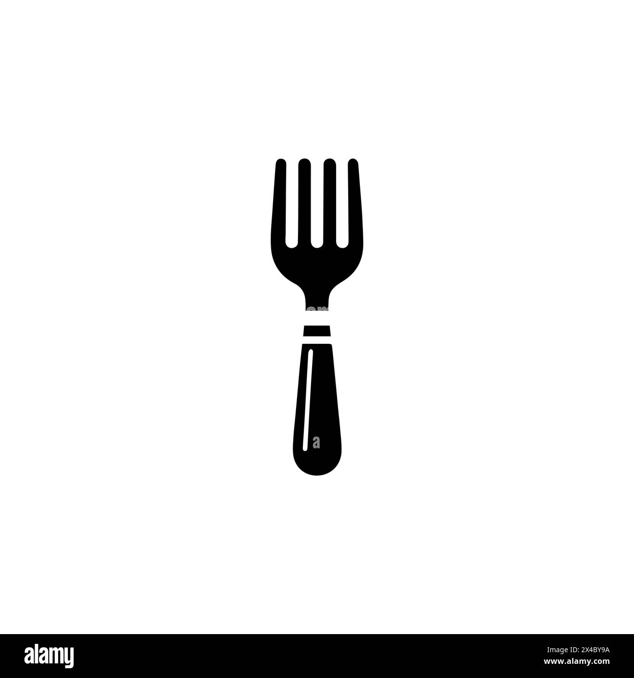 Fork flat vector icon. Simple solid symbol isolated on white background ...