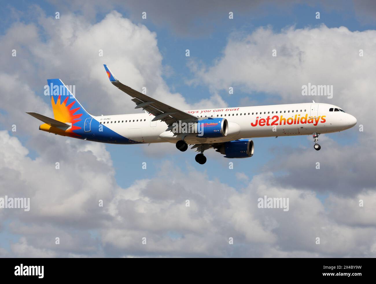 An Airbus A321Neo of Jet2 Holidays arriving at Lanzarote Arrecife ...
