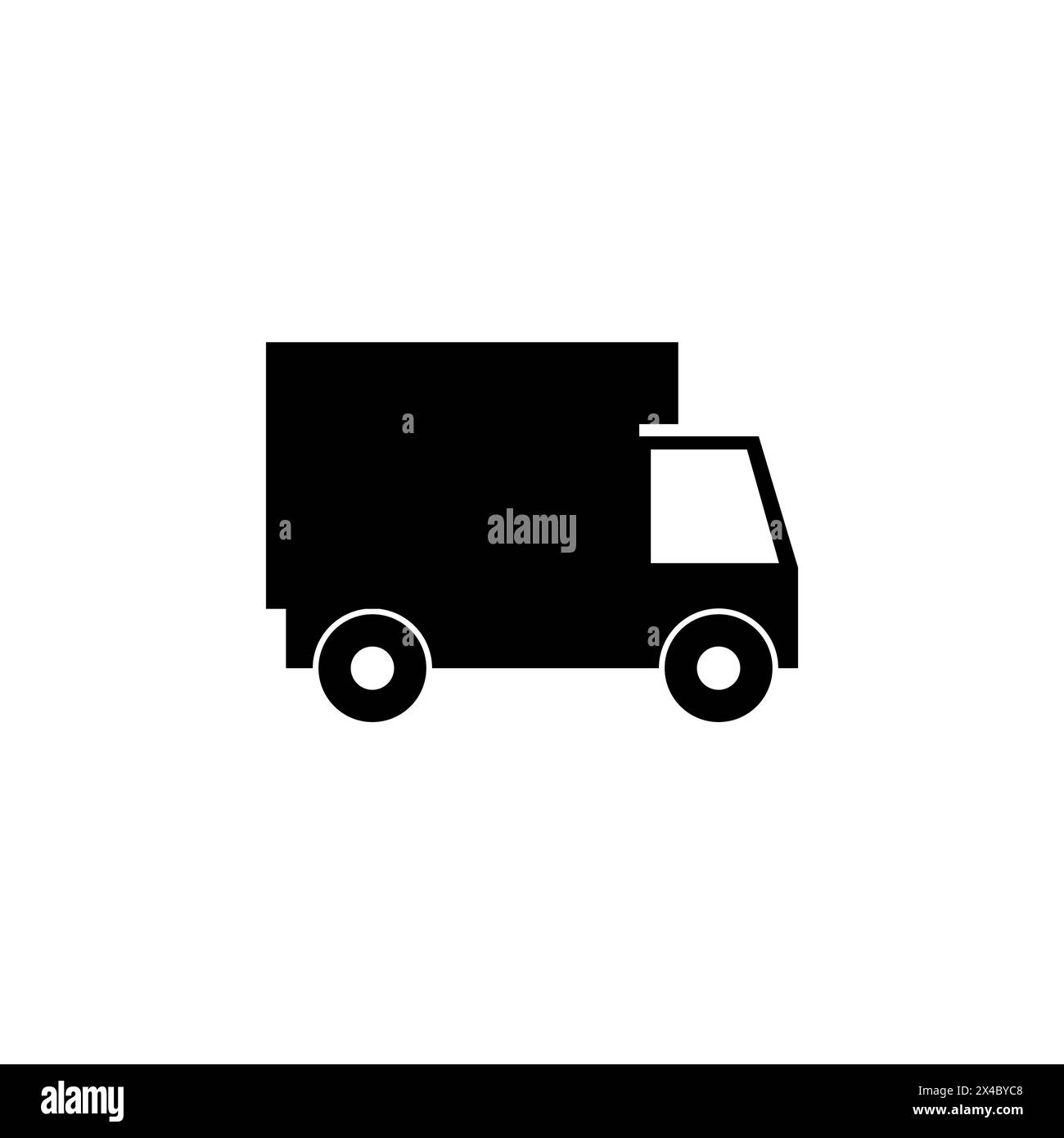 Delivery Truck flat vector icon. Simple solid symbol isolated on white ...