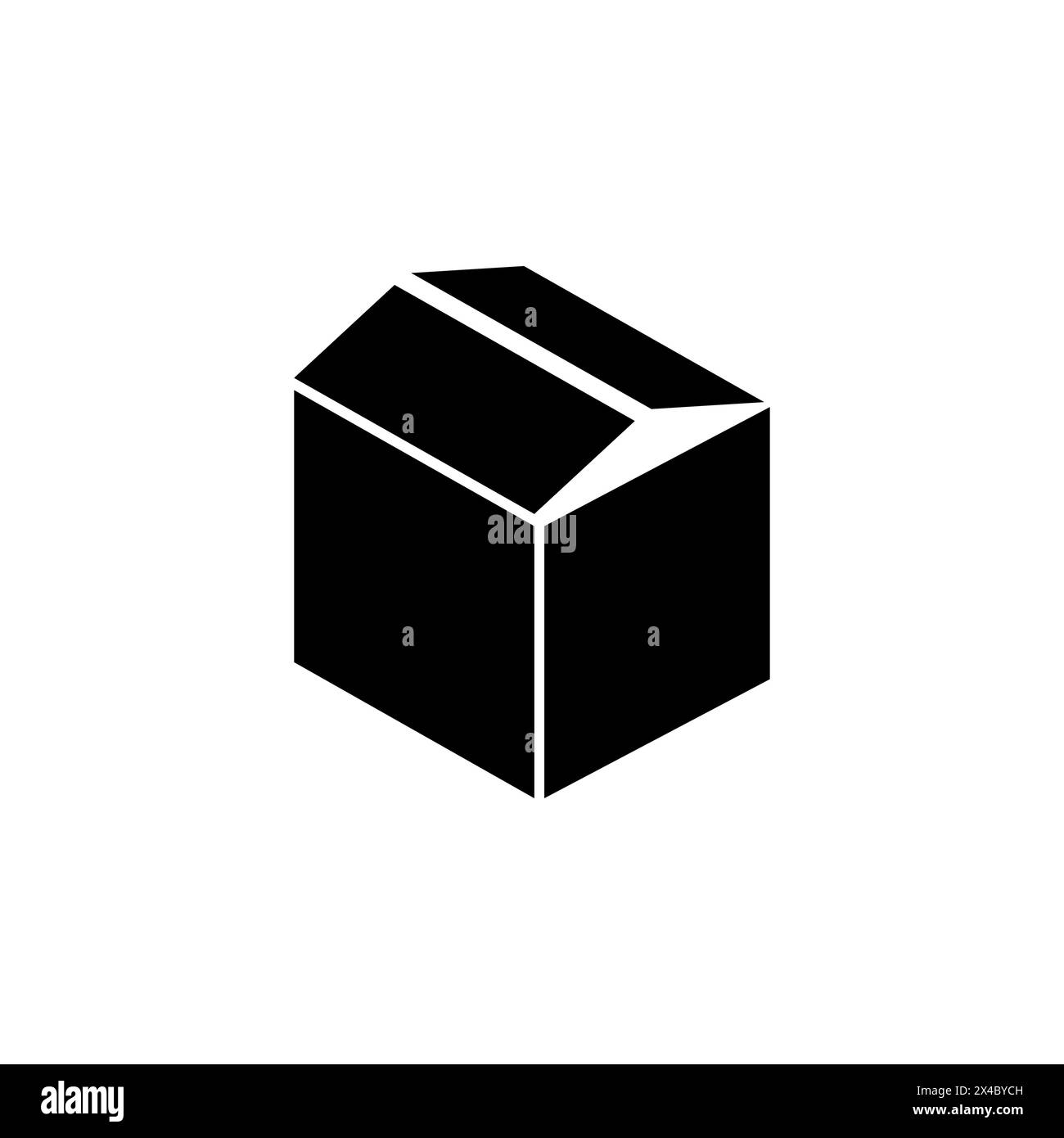 Box, Package, Parcel flat vector icon. Simple solid symbol isolated on ...