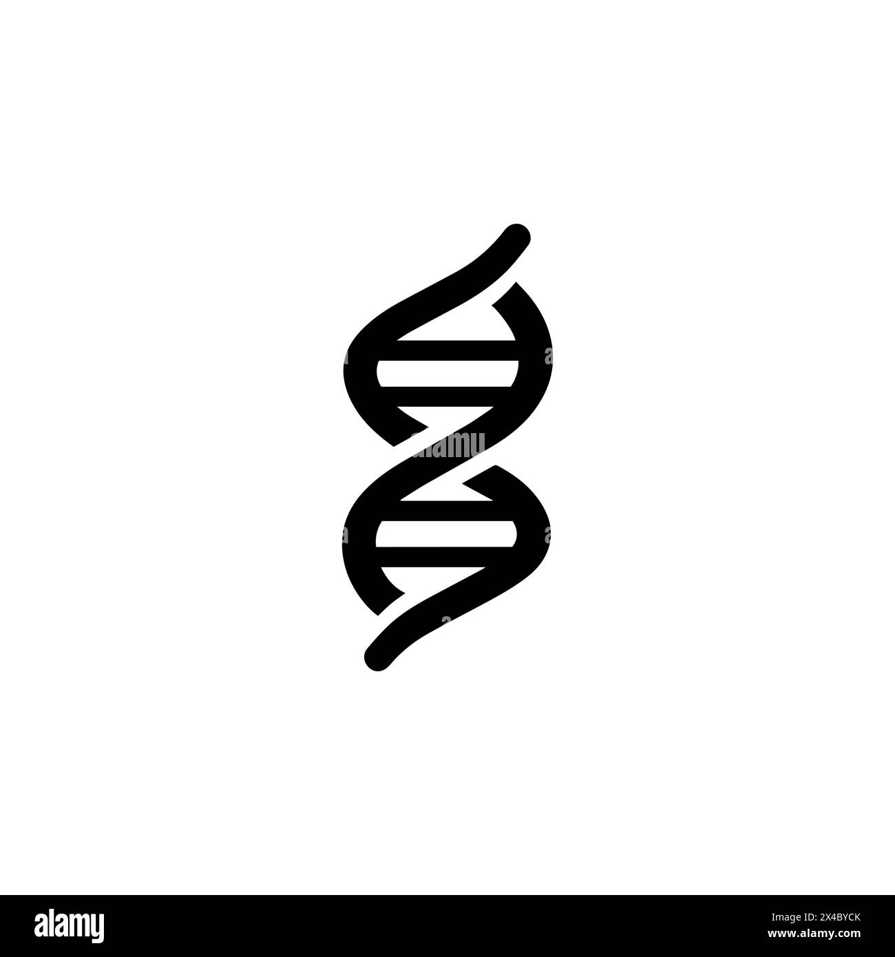DNA flat vector icon. Simple solid symbol isolated on white background ...