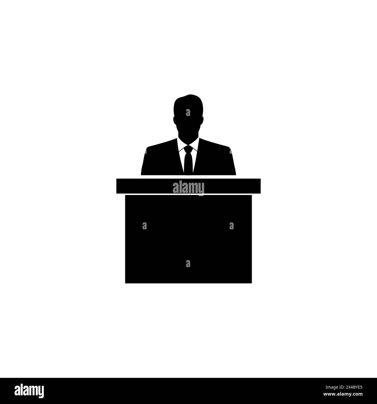 Public Speaker flat vector icon. Simple solid symbol isolated on white ...