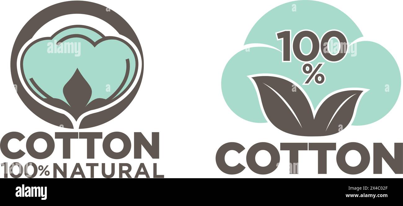 Organic Cotton Logos Collection vector Stock Vector Image & Art - Alamy