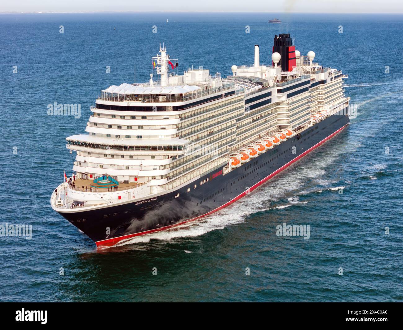 Maiden UK arrival of Queen Anne, a Pinnacle class cruise ship operated ...