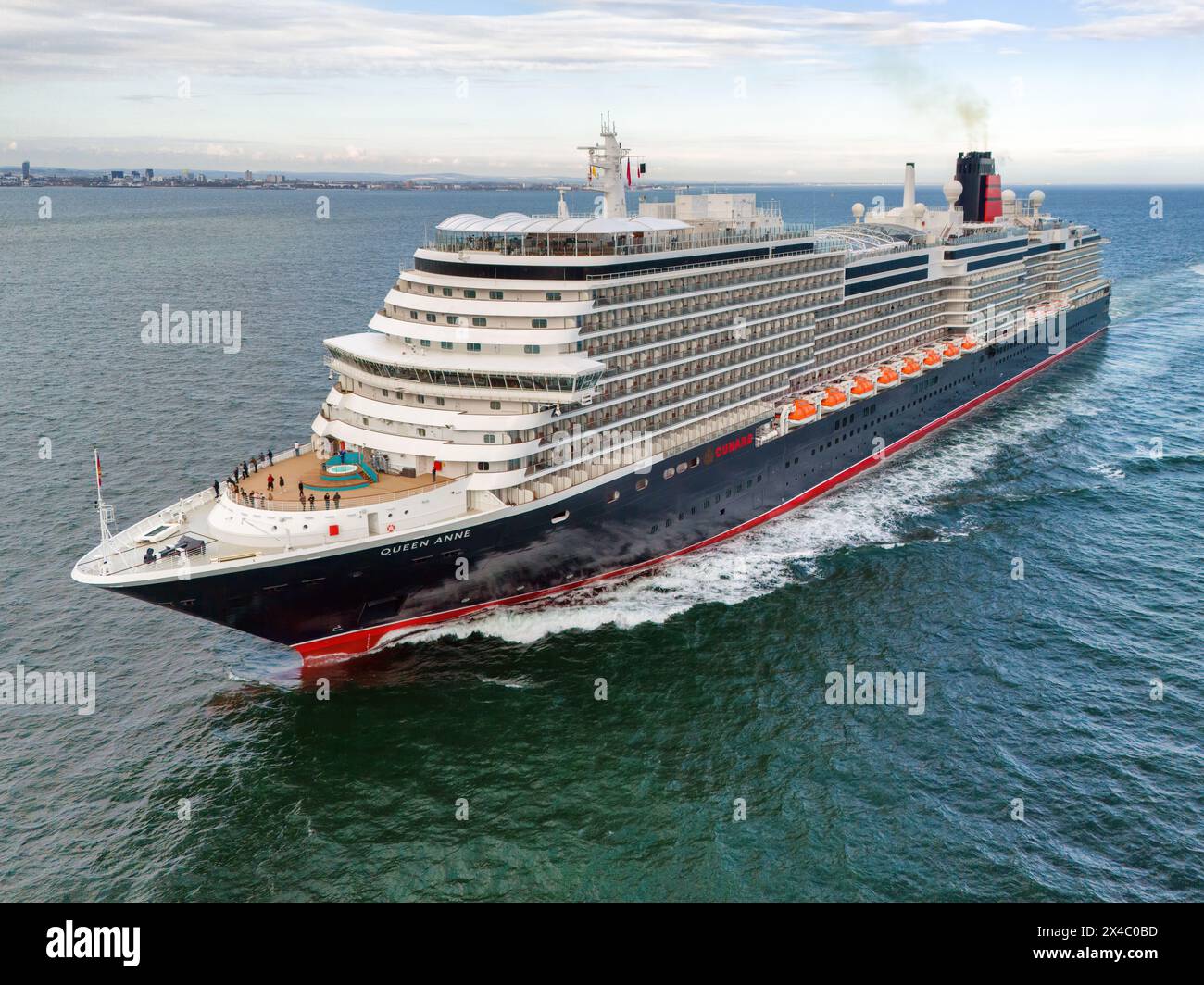 Maiden UK arrival of Queen Anne, a Pinnacle class cruise ship operated ...