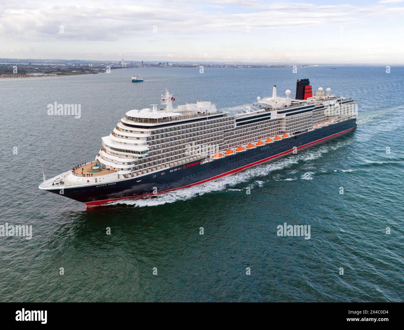 Maiden UK arrival of Queen Anne, a Pinnacle class cruise ship operated ...