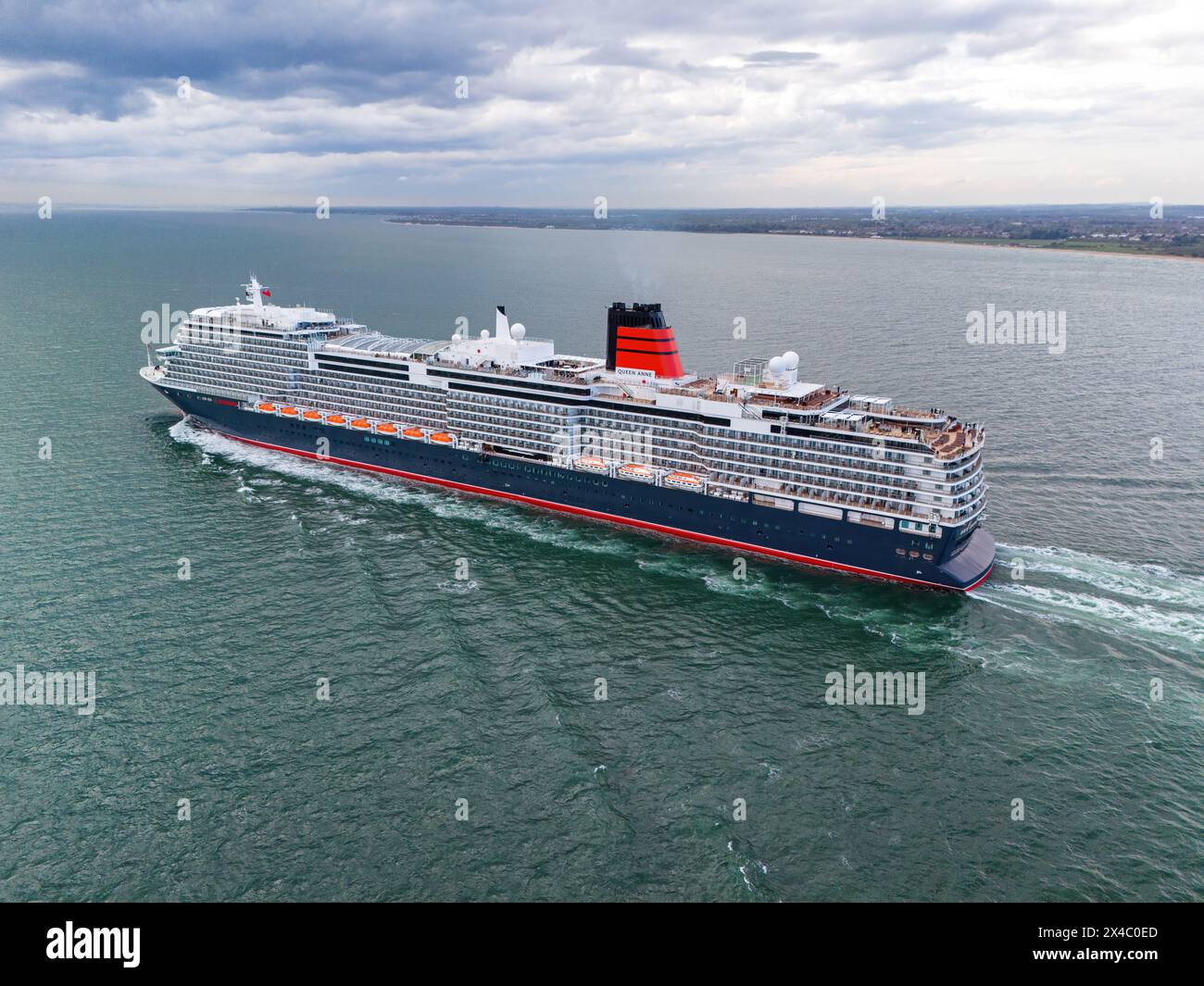 Maiden UK arrival of Queen Anne, a Pinnacle class cruise ship operated ...