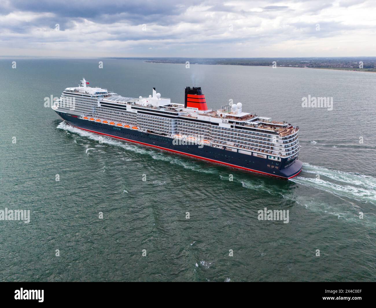 Maiden UK arrival of Queen Anne, a Pinnacle class cruise ship operated ...