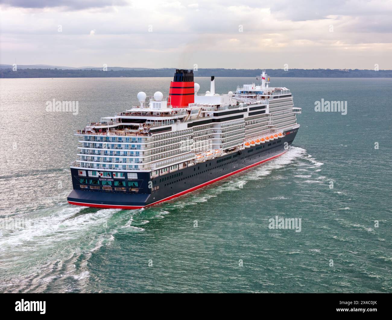Maiden UK arrival of Queen Anne, a Pinnacle class cruise ship operated ...