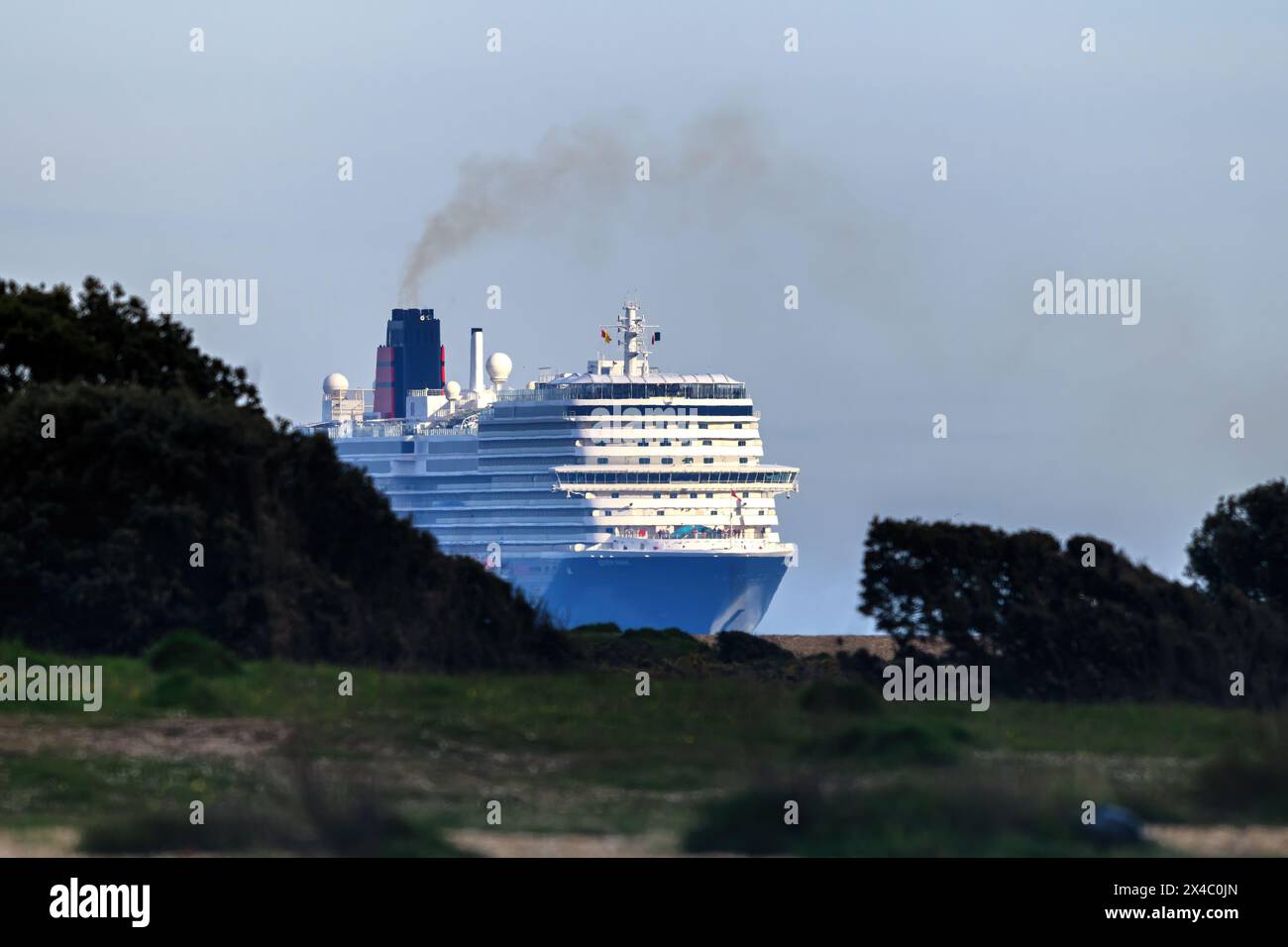Maiden UK arrival of Queen Anne, a Pinnacle class cruise ship operated ...