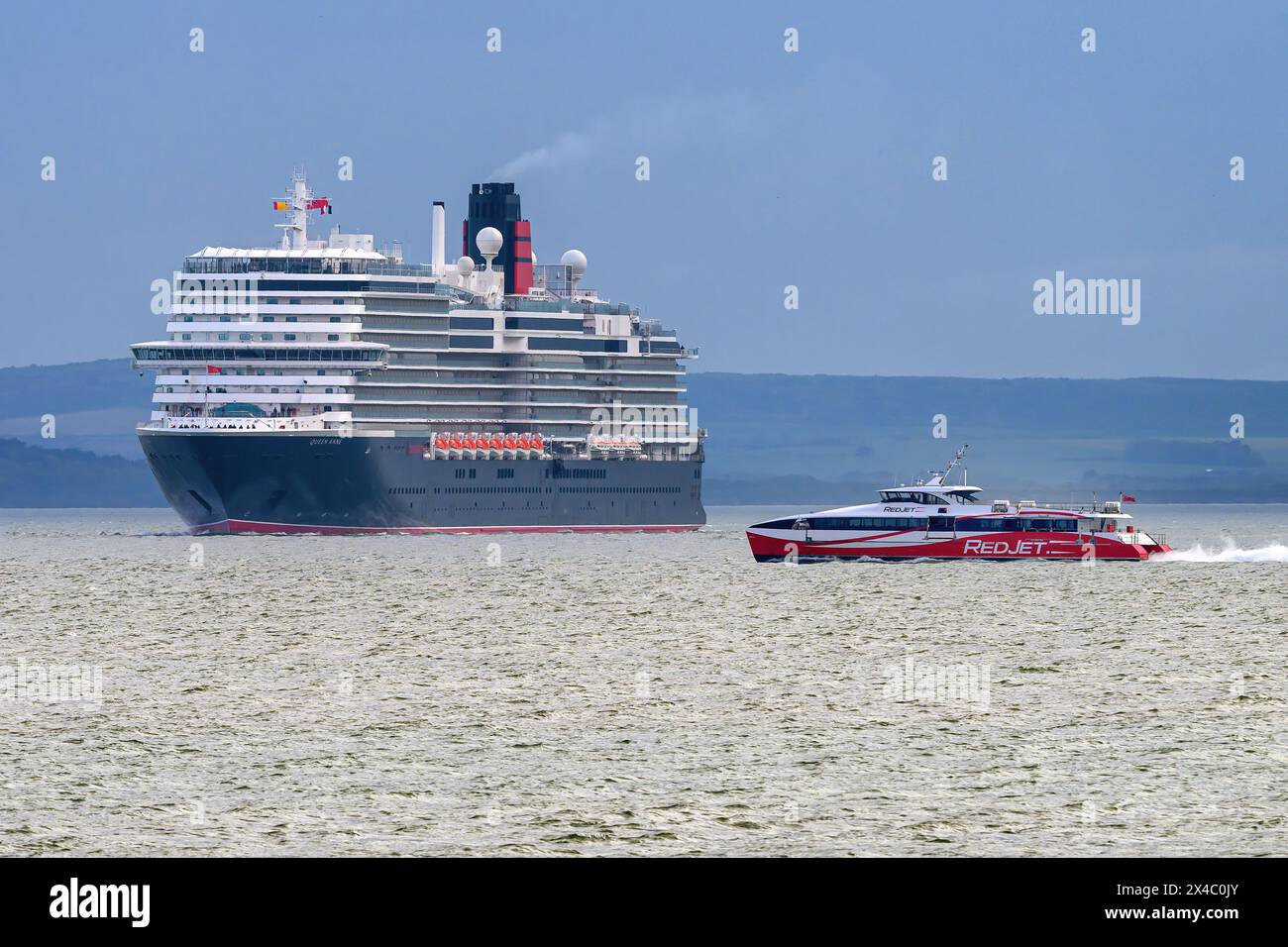 Maiden UK arrival of Queen Anne, a Pinnacle class cruise ship operated ...
