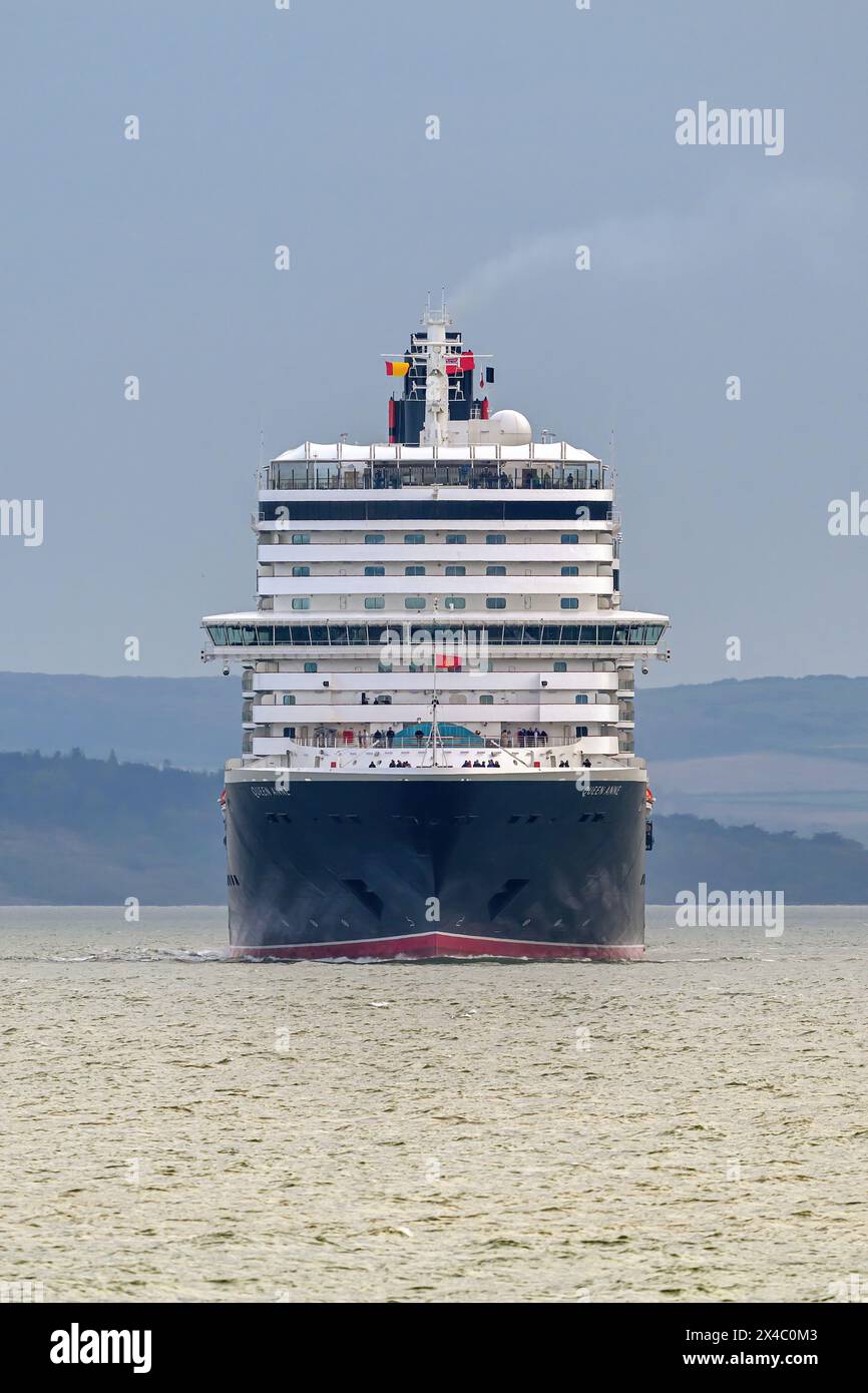Maiden UK arrival of Queen Anne, a Pinnacle class cruise ship operated ...